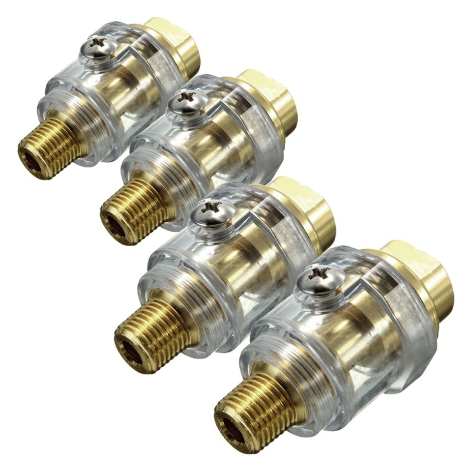 4 Pcs Industrial Pneumatic Lubricator Heavy-duty Metal Oiler Air Tool ...