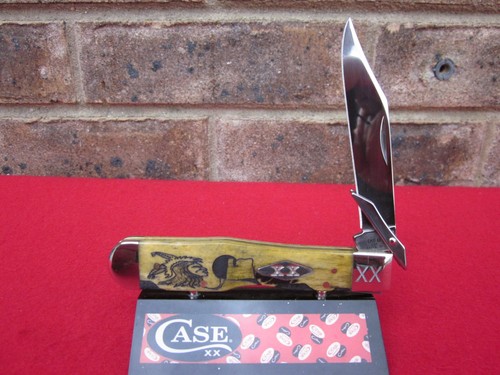 Case XX David Yellowhorse Early Morning Singer Olive Green Bone Cheetah ...