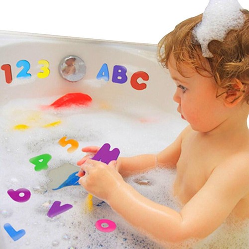 Foam Floating Bath Stickers A-Z Letters 0-9 Numbers for Toddlers Kids ...