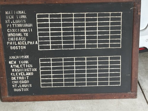 Vintage Baseball Scoreboard Early 1950’s American - National League ...