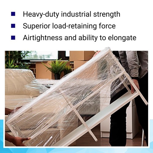 5" x 1000' Stretch Wrap Mini Roll of 80 Gauge (Pack of 10 Replenishment ...