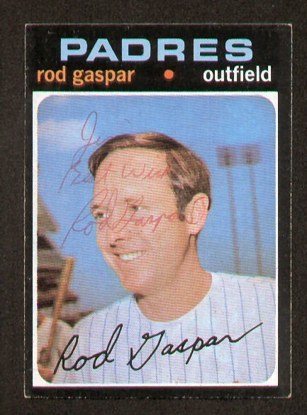 Rod Gaspar #383 signed autograph auto 1971 Topps Baseball Trading Card ...