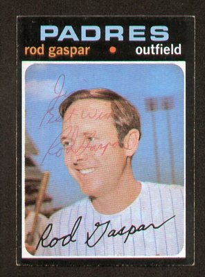 Rod Gaspar #383 signed autograph auto 1971 Topps Baseball Trading Card ...
