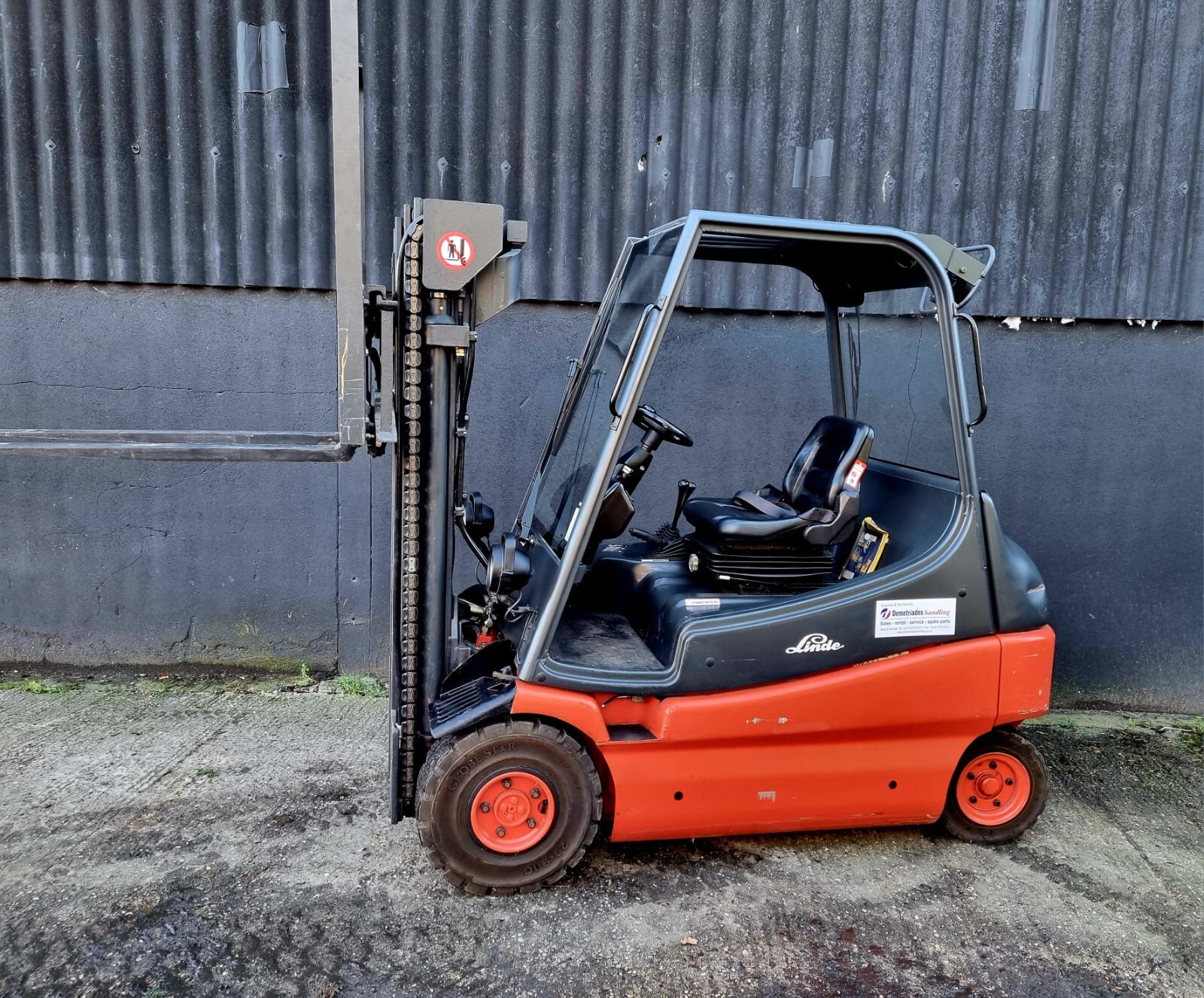 Linde E25 Electric Counterbalance Forklift Truck- Full Free Lift Triple ...