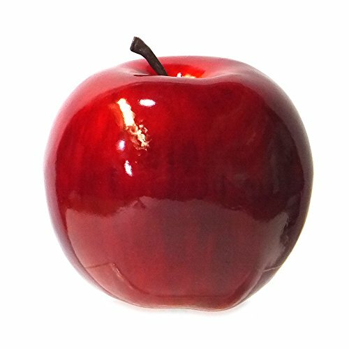 Artificial Apple Extra-large 3.75-in Round Apples Fake Fruit Red Green ...
