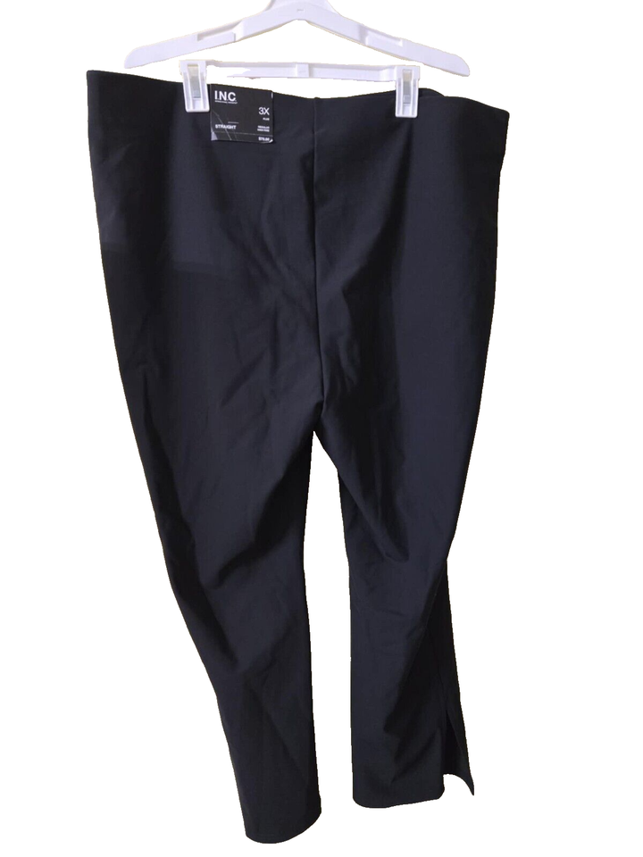 INC International Concepts Black REGULAR HIGH RISE STRAITH Pants 3X ...