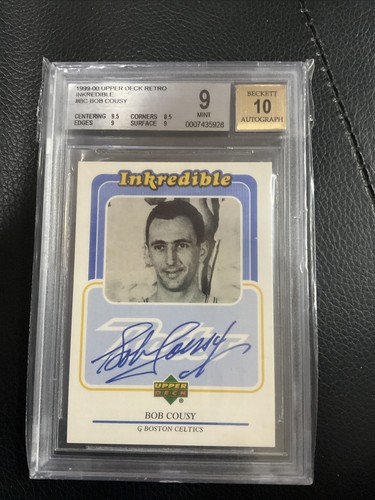 1999-00 Upper Deck UD Retro BOB COUSY AUTO Inkredible Autograph Auto ...
