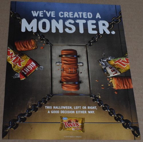 2022 Print Ad Frankenstein Twix Candy Bar We've created a Monster ...