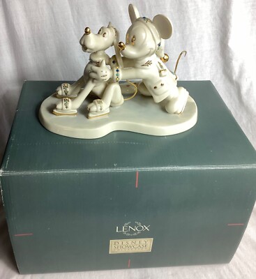 Lenox Disney Showcase Collection Mickey & Pluto Skaters Jeweled ...