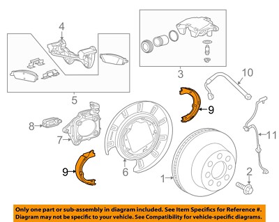 GM OEM 14-20 Escalade ESV Brake Components-Park Brake Shoes 23135902 | eBay
