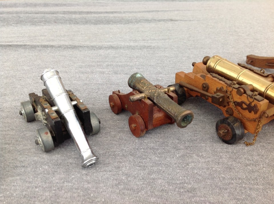 Collection of 7 Small Replica Military Cannons | eBay