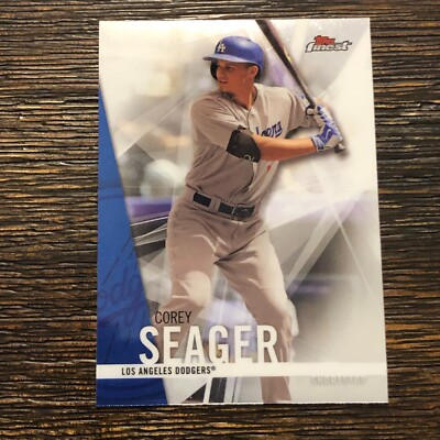 2017 Topps Finest Baseball #25 Corey Seager Card Texas Rangers Dodgers ...