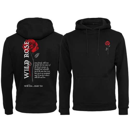 Mister Tee Fou Rose Capuche Sweat à pour Hommes en Coton Imprimé Dicton ...