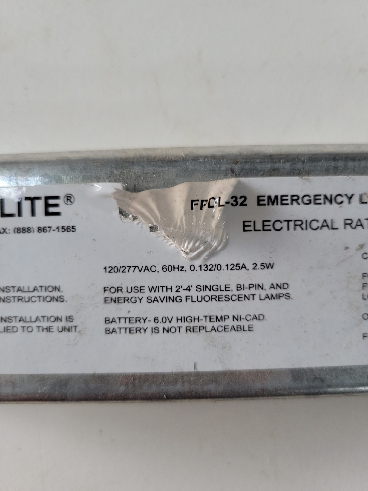 Emergi-Lite FPDL-32 (FPSI-32) Fluorescent Emergency Ballast 120-277 V ...