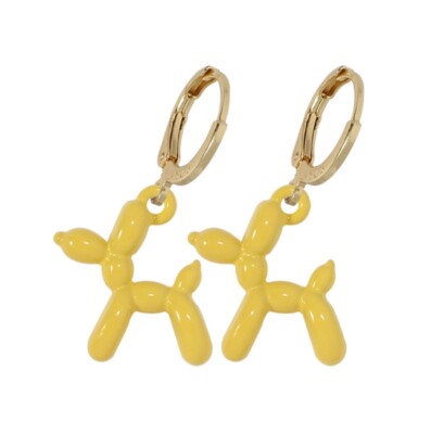 Inflatable Balloon Earrings Yellow Doggie | eBay