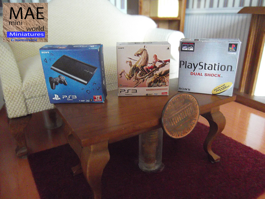 SONY, Set video game console box miniature: PS3, PS3 Final Fantasy ...