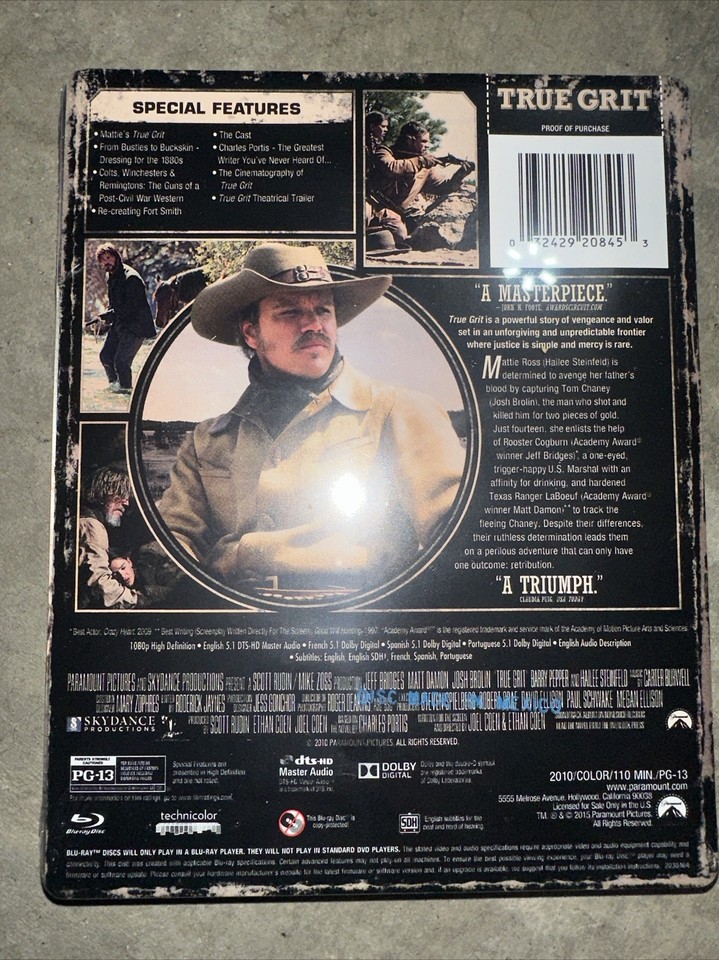 True Grit Target Exclusive MetalPak Steelbook Blu-ray *New & Sealed ...