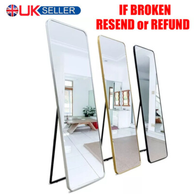Long Free Standing & Wall Mounted Full Length Mirror Bedroom Dressing ...