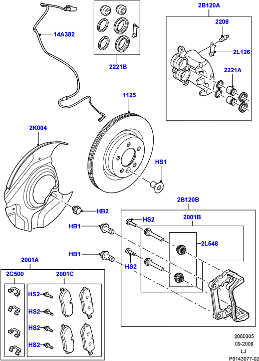 LAND ROVER RANGE ROVER L322 FULL SIZE FRONT BRAKE PAD WEAR SENSOR ...