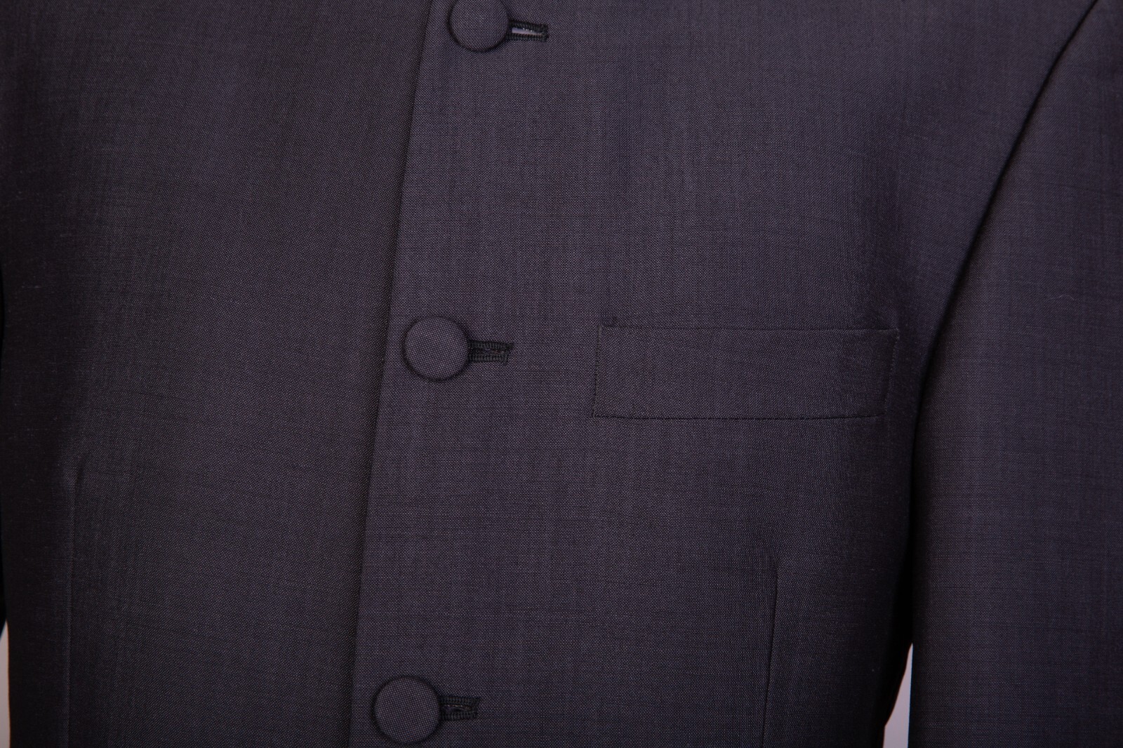 Prince Edward Grey Jacket Plain 3/4 Length Teddy Boy Drape Wedding ...