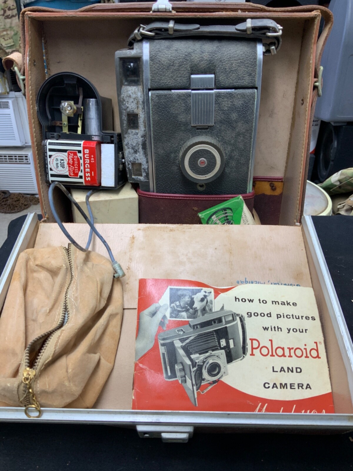Vintage Polaroid Land Camera Model 110A W/Case and accessories Not ...