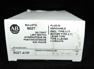 ALLEN BRADLEY 802T-ATP Limit Switch, NEMA Type 4 and 13 Oiltight ...