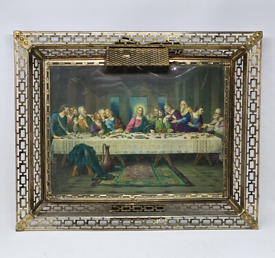 Vintage Last Supper Metal-framed Picture Wall Hanging With Display ...