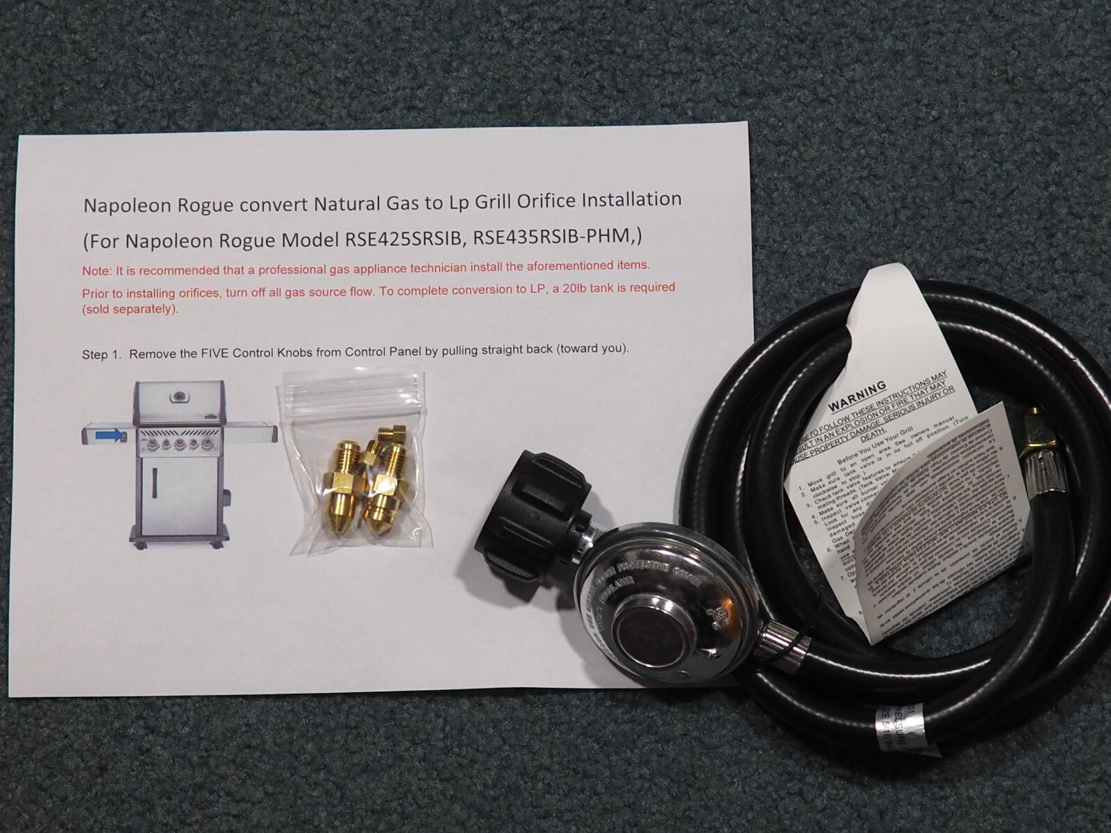 Natural Gas to LP Conversion Kit for Napoleon Rogue RSE425RSIB ...