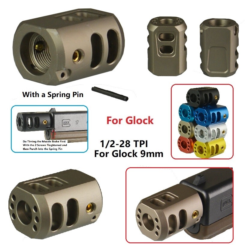 Tan Color Finish Super Quality 1/2x28 TPI Muzzle Brake Compensator For ...