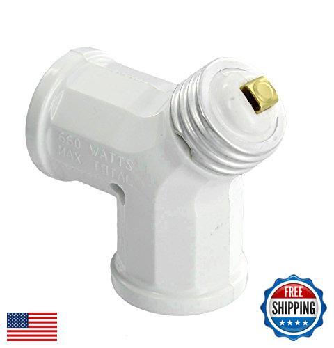 Leviton 128-W 15-Amp 660-Watt Twin Light-Socket Adapter, White | eBay