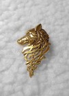 Wolf Pin Brooch, 53mm x 32mm, Silver or Gold | eBay UK