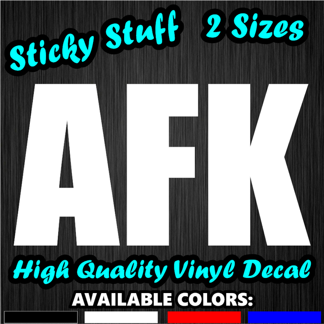 AFK Car Window Decal Vinyl Bumper Sticker Funny Joke Meme SMS Texting ...