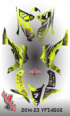 Graphics Kit Custom Printed for Yamaha YFZ450R YFZ 45R(2014-2021 ...