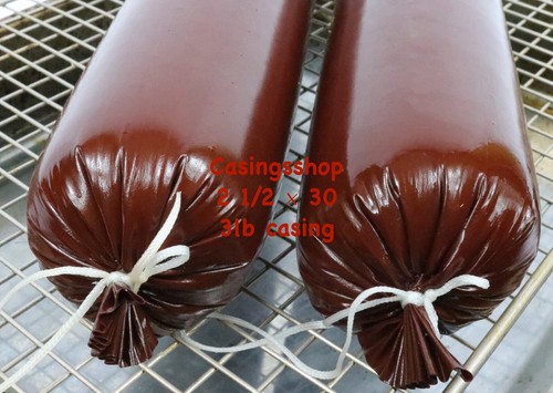 10 x 3 Lb Summer Sausage Casing Sleeves for 30 lb - Size 2.5X20 in ...