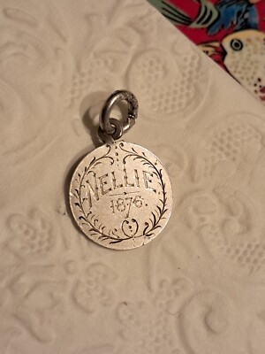 Victorian Silver Engraved Love Token Coin Pendant/charm 1876 | eBay ...