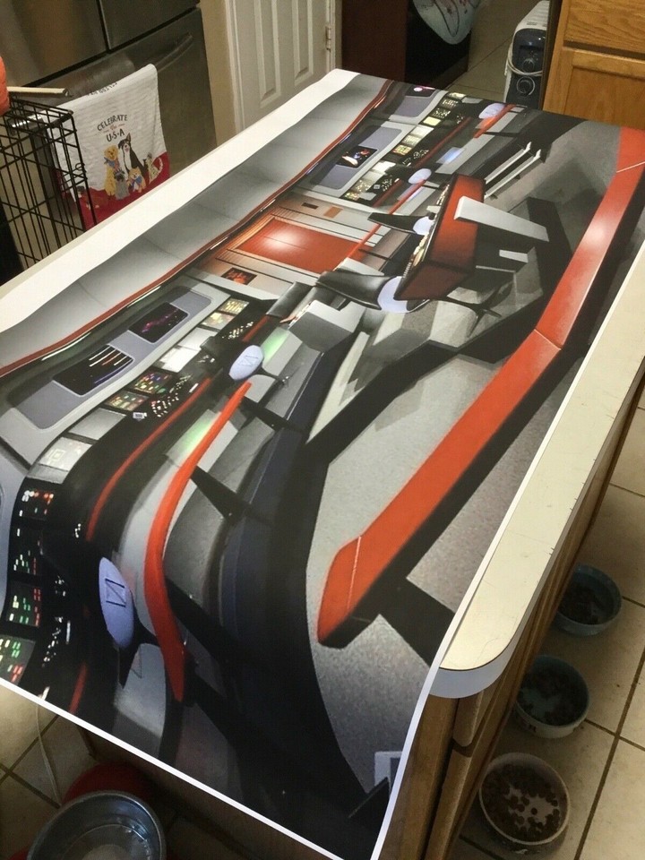 StAr TrEk prop Tos USS ENTERPRISE BRIDGE computer poly print Huge | eBay
