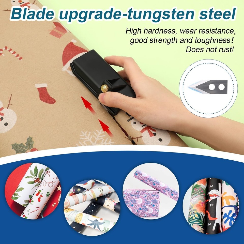 Wrapping Paper Cutter Sliding Blade Tool for Christmas Birthday Gift ...