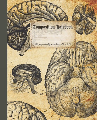Antique Human Brain Composition Notebook: Vintage Style Human Brain ...
