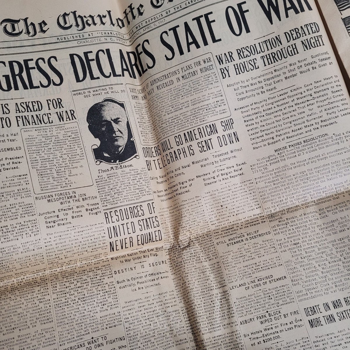 Old Newspaper Front Page