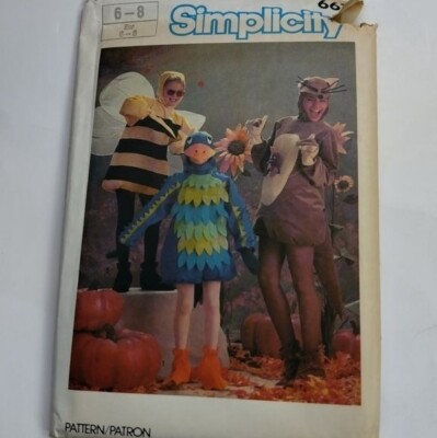 Simplicity Sewing Pattern 6671 Kids Kangaroo Bird Bumble Bee Costume ...