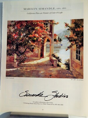MARILYN SIMANDLE ART PIECE VTG ORIG 1999 ADVERTISEMENT | eBay