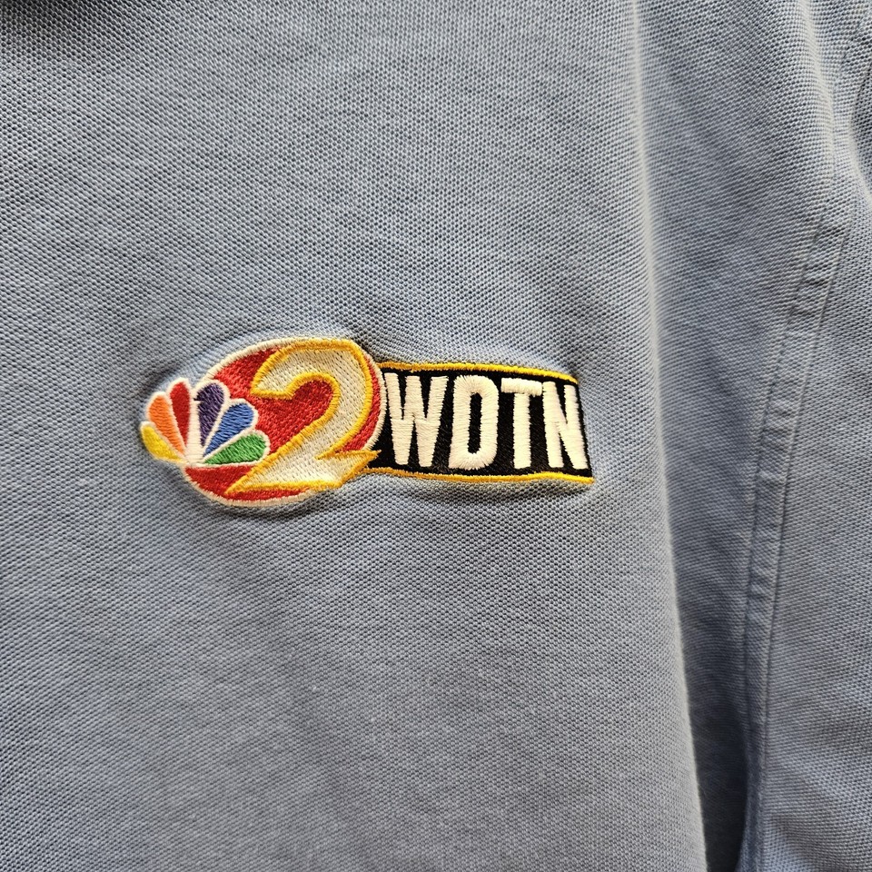 NBC 2 WDTN Size L Blue Polo Short Sleeve Shirt TV Dayton Ohio News ...