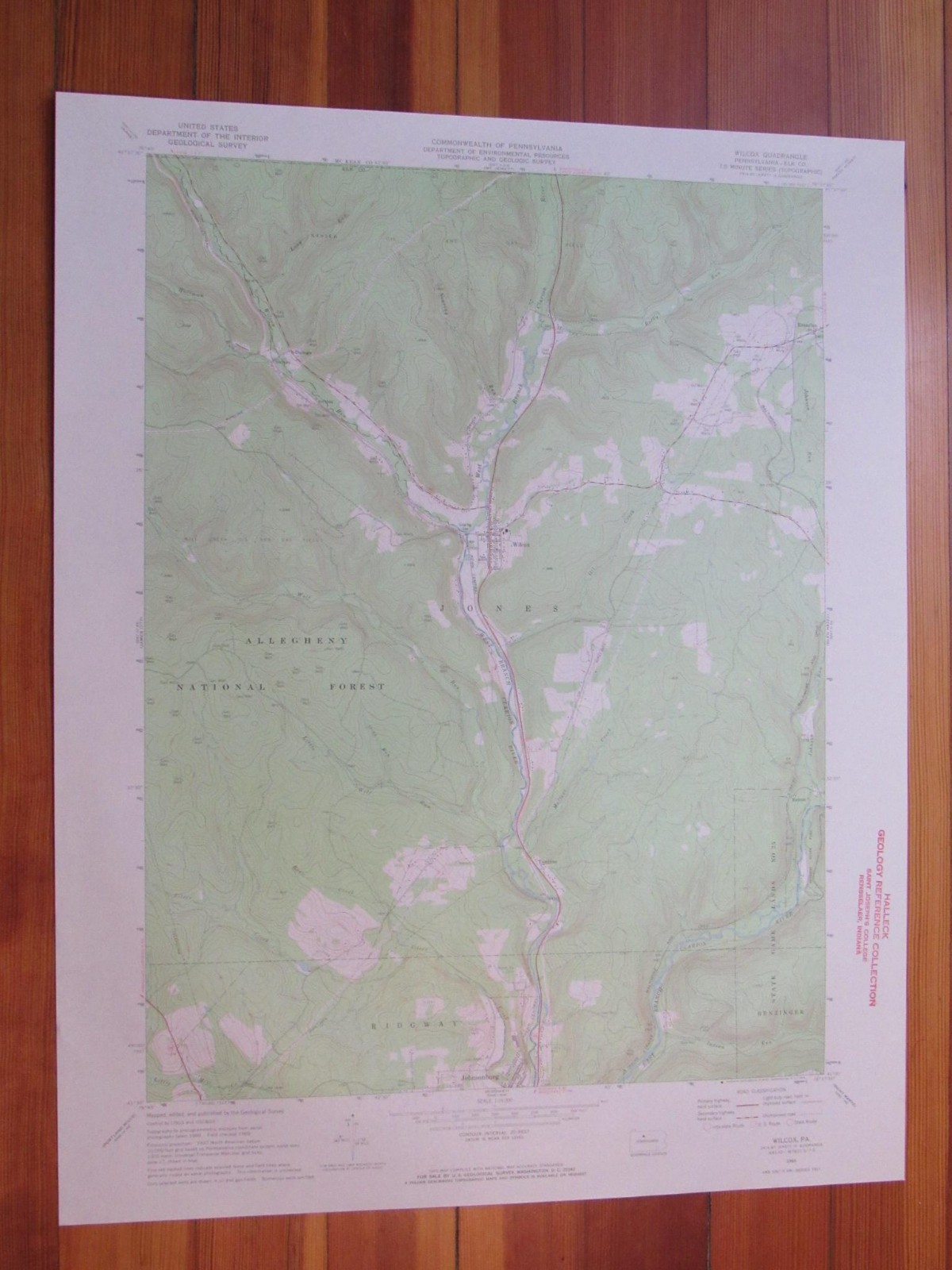 Wilcox Pennsylvania 1972 Original Vintage USGS Topo Map | eBay