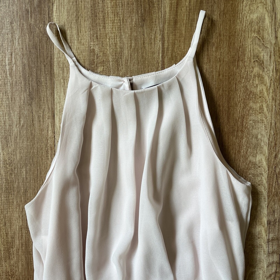 Francesca's Blue Rain Halter Mini Light Pink Dress Women's Small | eBay