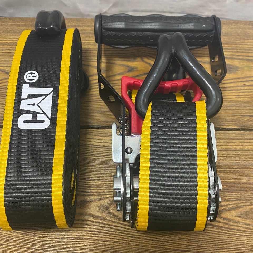 4 CAT Heavy Duty Nylon Ratcheting Ratchet Tie Down Straps 16' X 1 1/2 ...