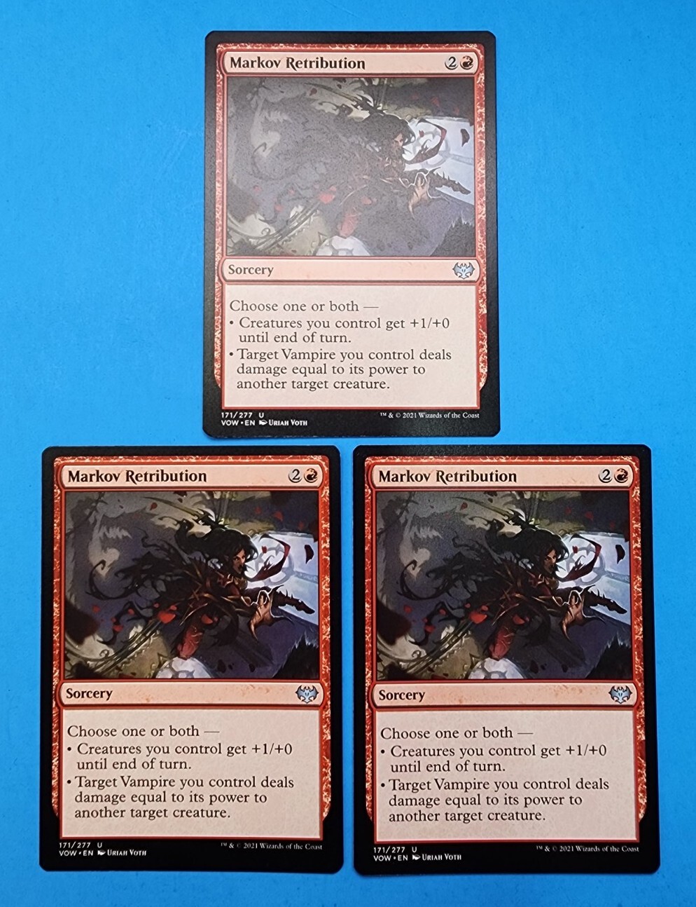 3x Markov Retribution Innistrad Crimson Vow Mtg Magic Card Sorcery ...