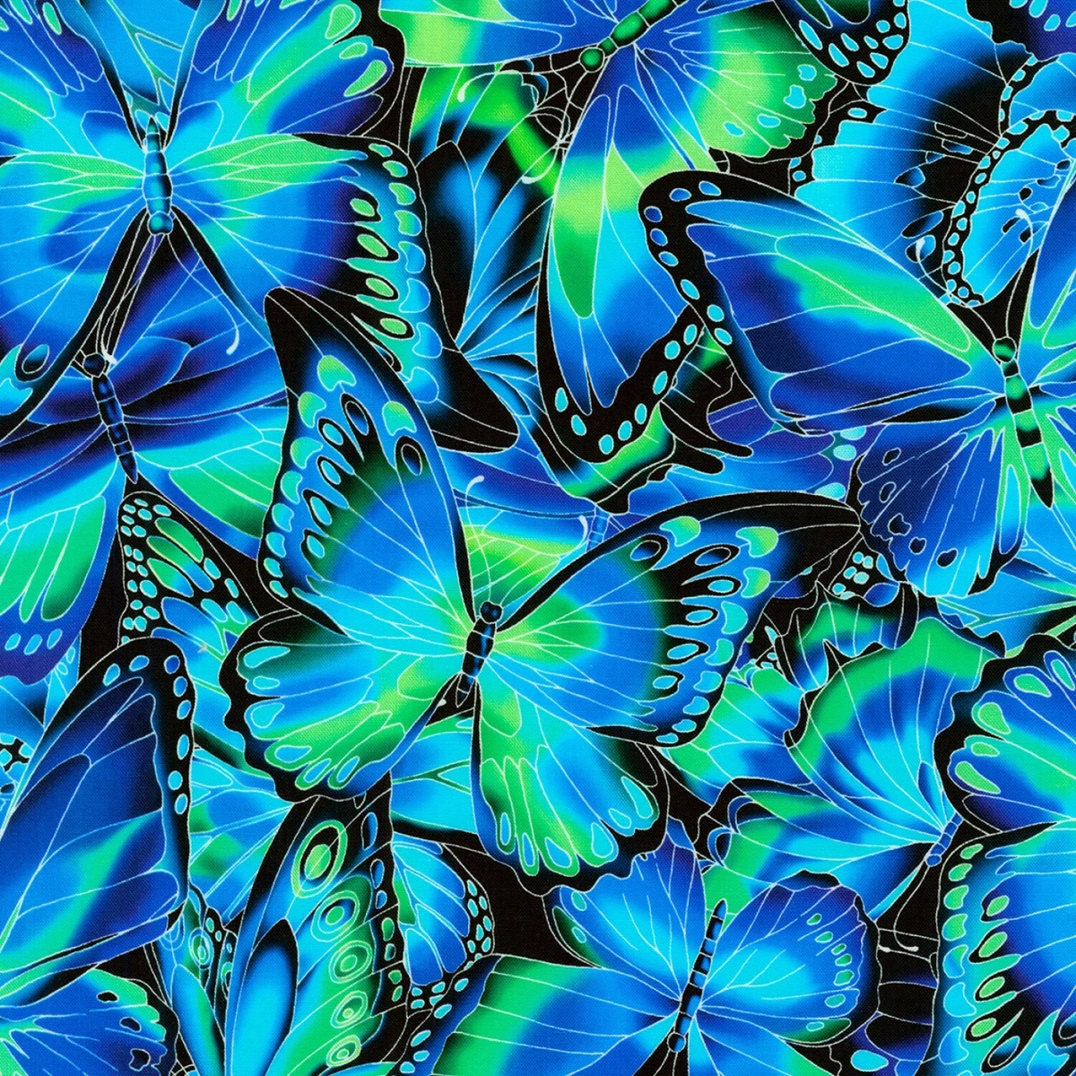 Neon Blue Butterflies