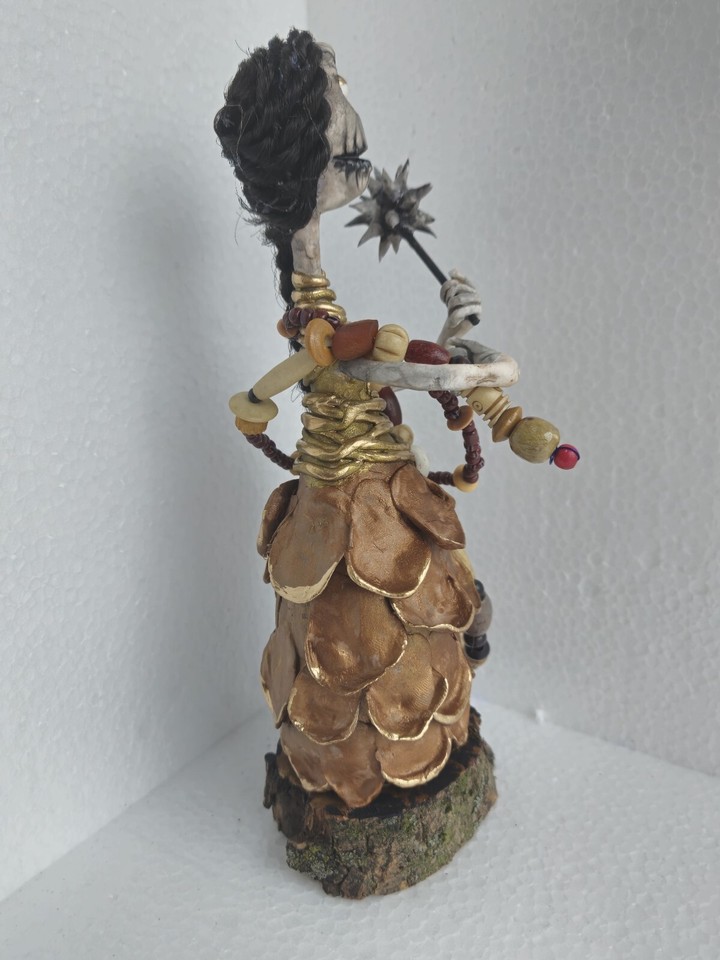 OOAK Creepy Oddity Art Doll Clay Creepy Dark Voodoo Demon Witch Woman ...