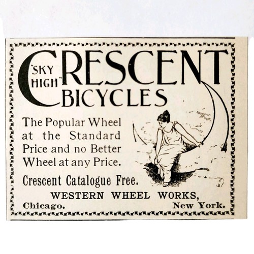 Crescent Bicycle Sky High Moon 1897 Advertisement Victorian Bikes ...