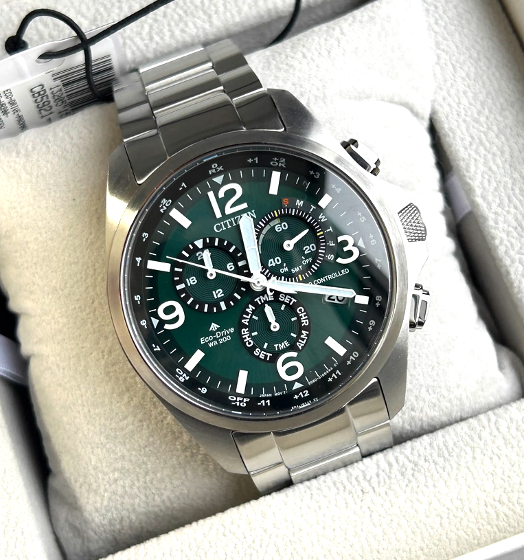 Citizen CB5921-59X Promaster Land Green Dial Eco-Drive Sapphire Men's ...